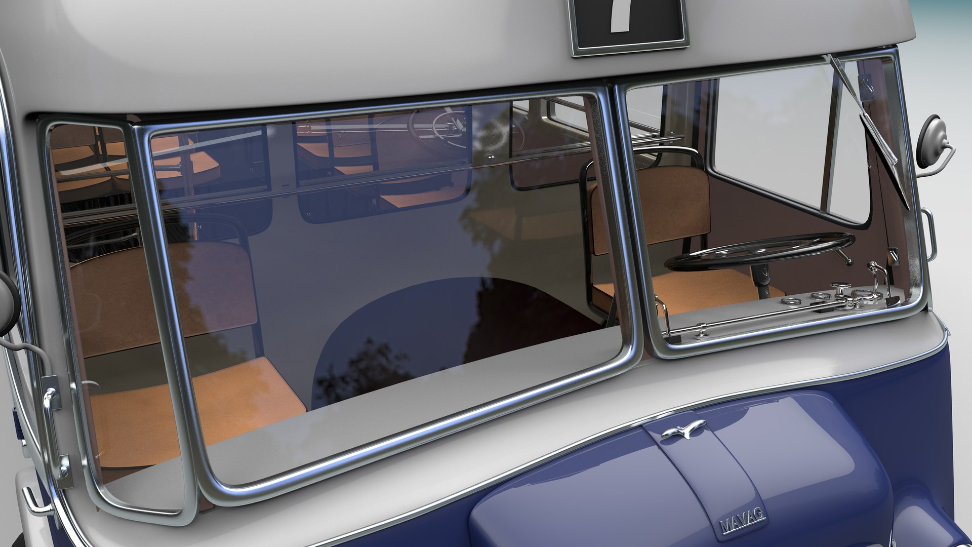 3D MAVAG TR5 Hungarian City Bus 1948 - TurboSquid 2030395