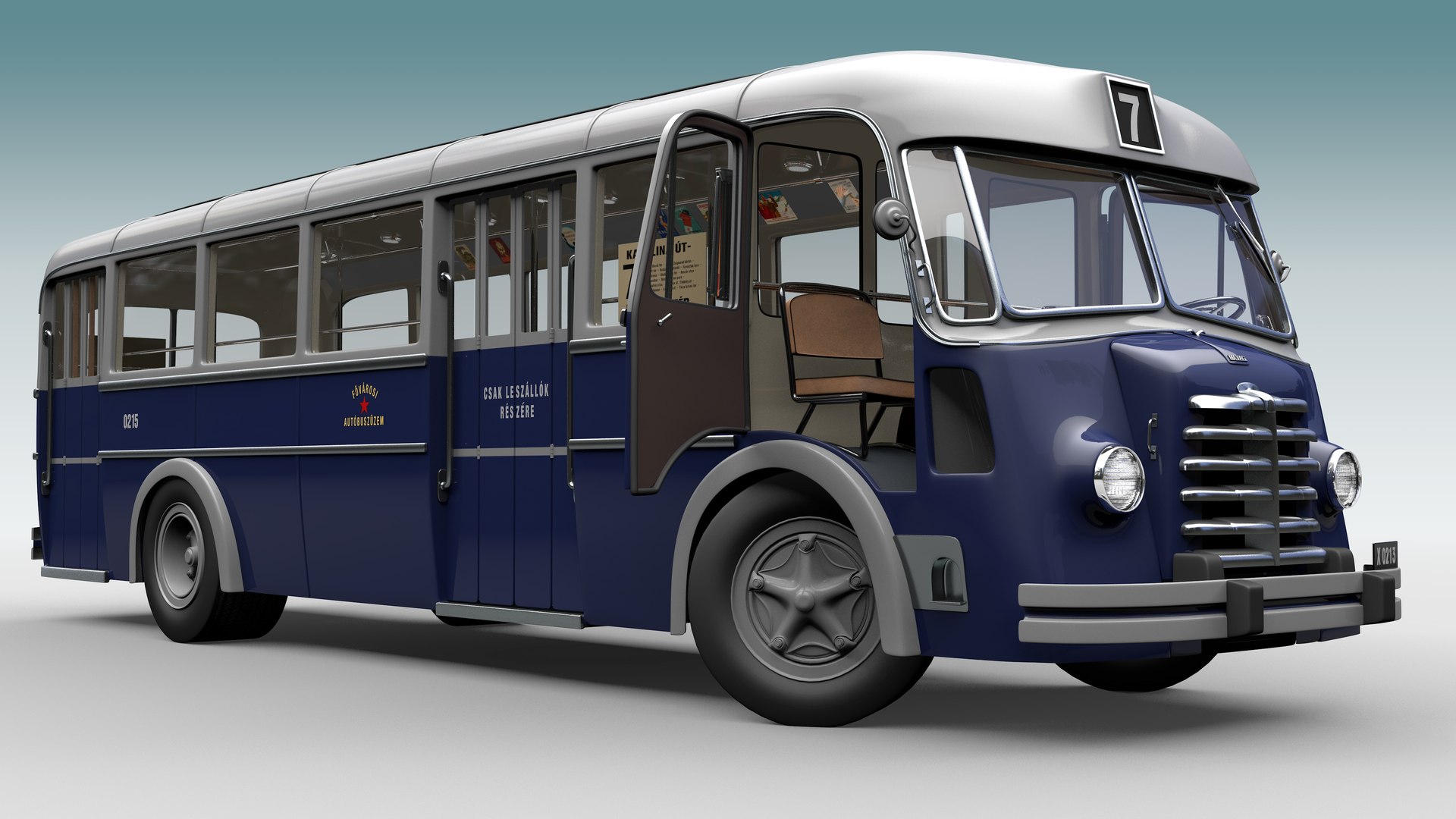 3D MAVAG TR5 Hungarian City Bus 1948 - TurboSquid 2030395