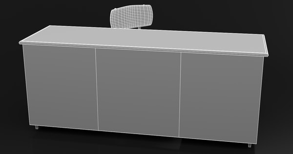 3d modern wooden desk wood