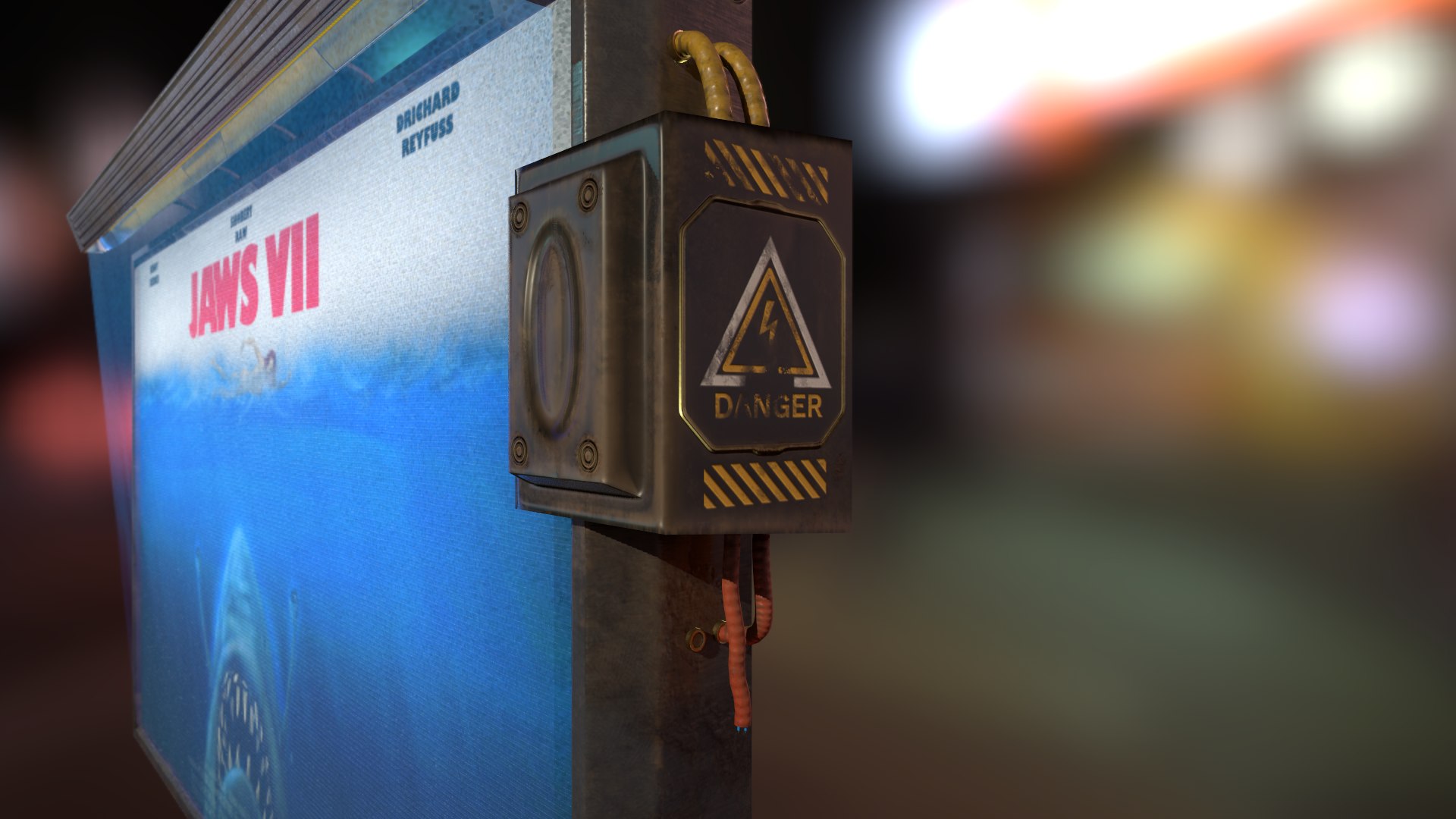 Street Sign Billboard Cyberpunk 3D Model - TurboSquid 1503012