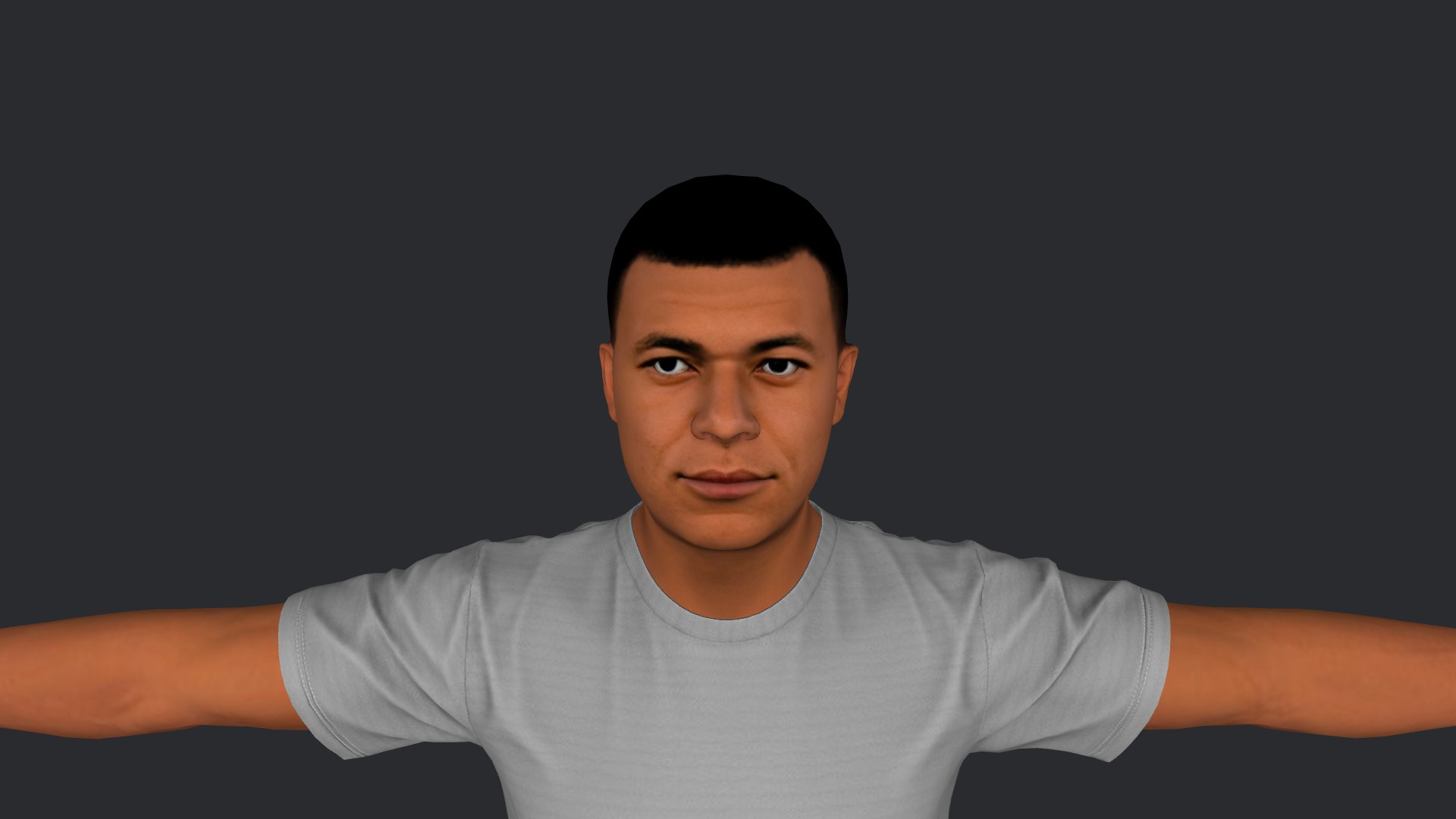 3D Kylian Mbappe Hyper Realistic Full Body Fully Rigged Character ...