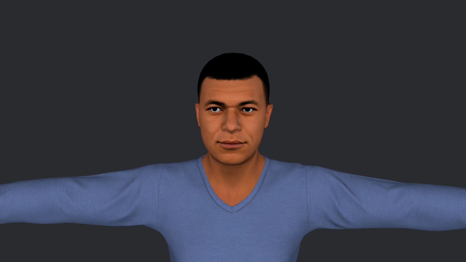 3D Kylian Mbappe Hyper Realistic Full Body Fully Rigged Character ...