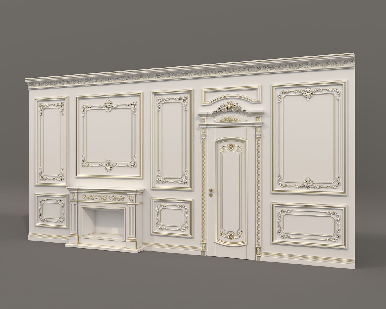 Wall Molding In Classic French Style 41 3D Model - TurboSquid 2274765