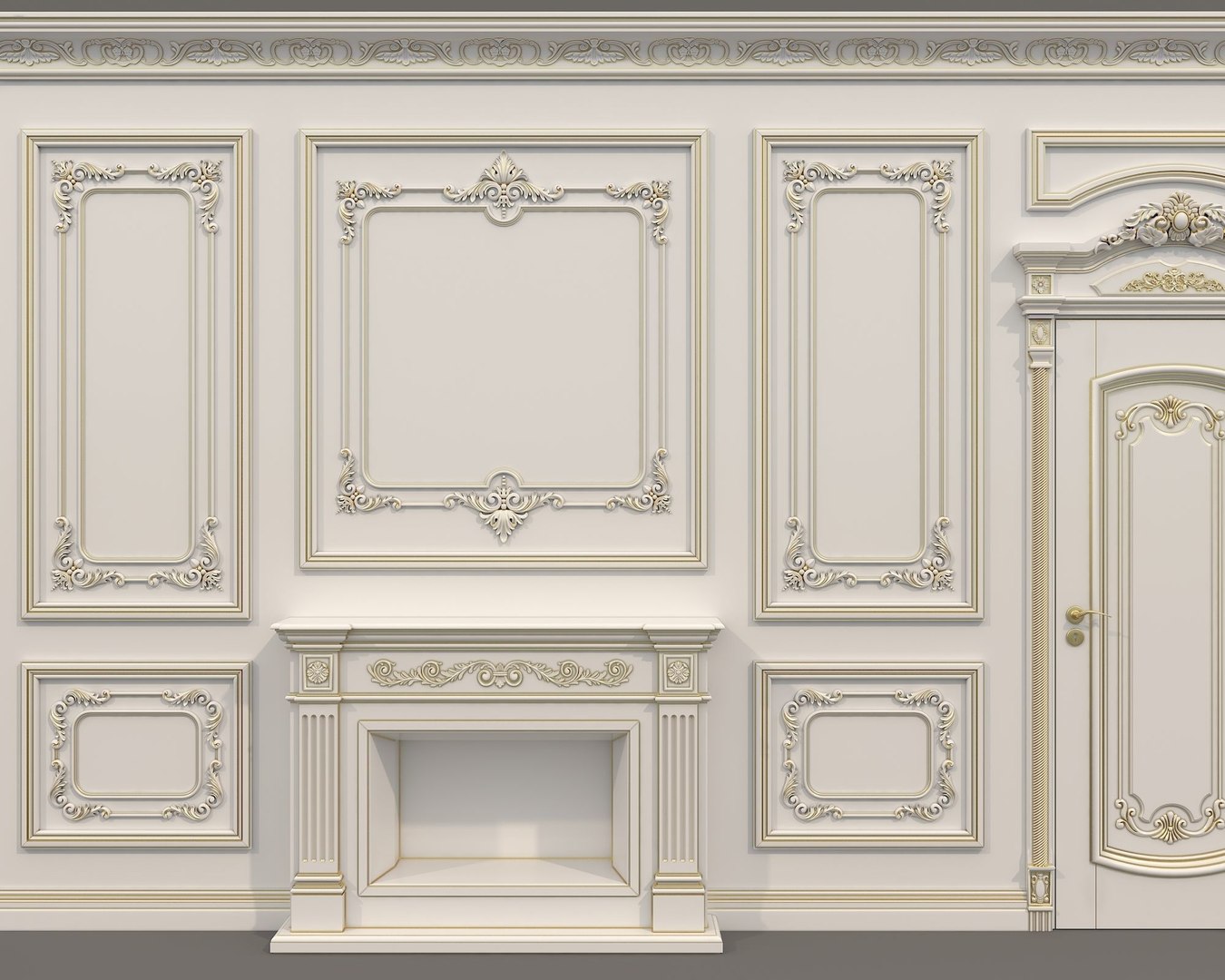 Wall Molding In Classic French Style 41 3D Model - TurboSquid 2274765