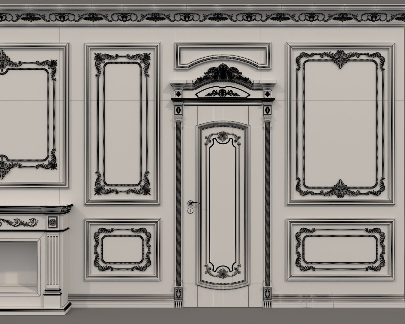 Wall Molding In Classic French Style 41 3D Model - TurboSquid 2274765