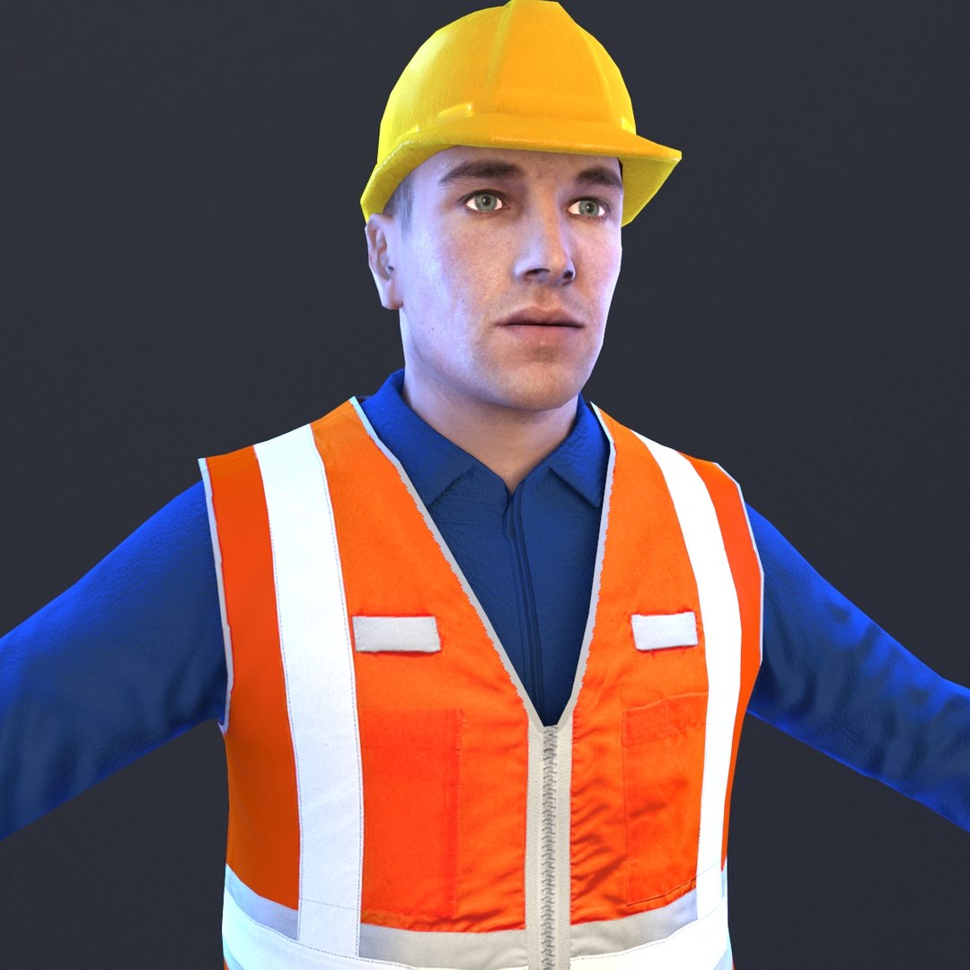 Worker Man Helmet Model - TurboSquid 1413840