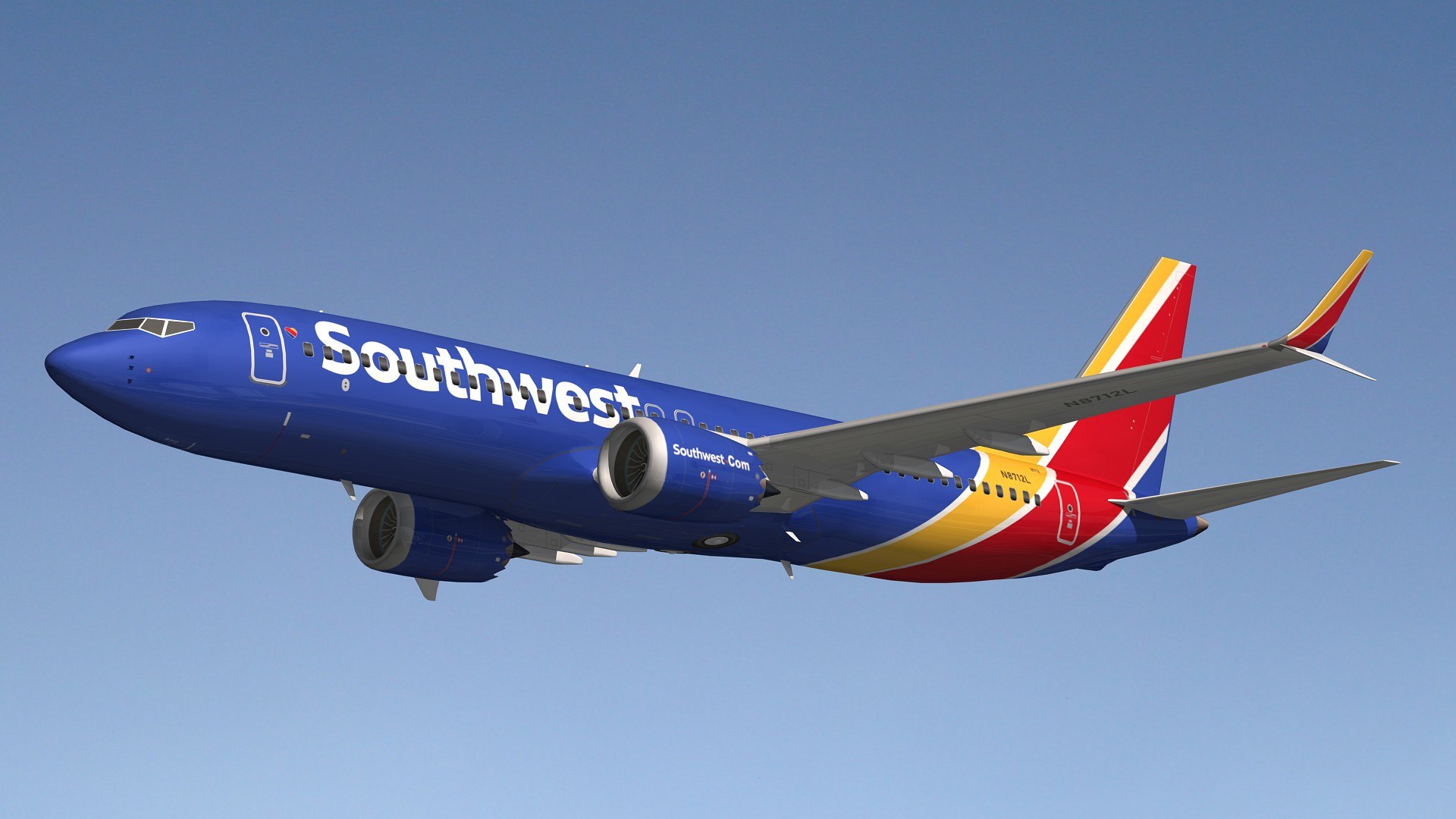 3D B737 Max 8 Southwest R Model - TurboSquid 2061219