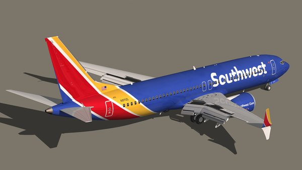 modelo 3d B737 Max 8 Suroeste R - TurboSquid 2061219