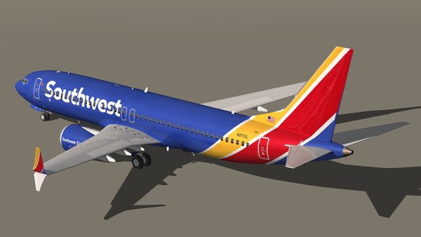 modelo 3d B737 Max 8 Suroeste R - TurboSquid 2061219