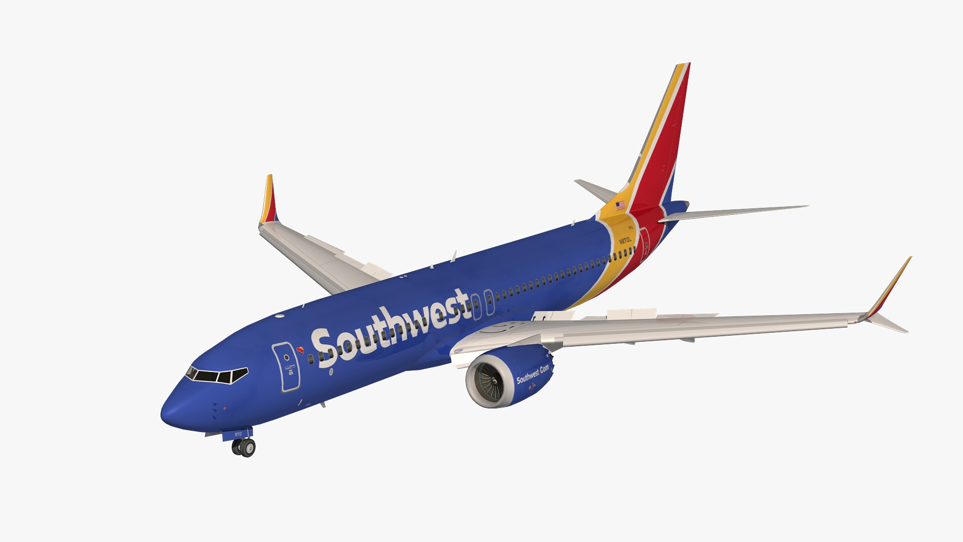 3D B737 Max 8 Southwest R model - TurboSquid 2061219