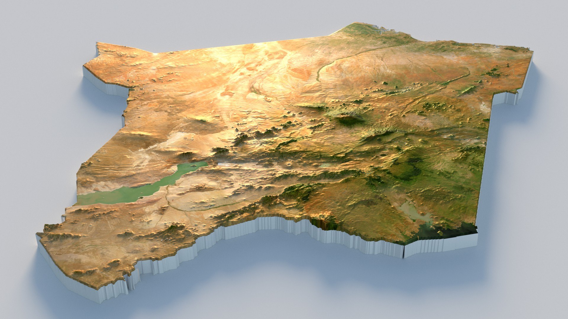 Kenya Terrain Map 3D - TurboSquid 2336215