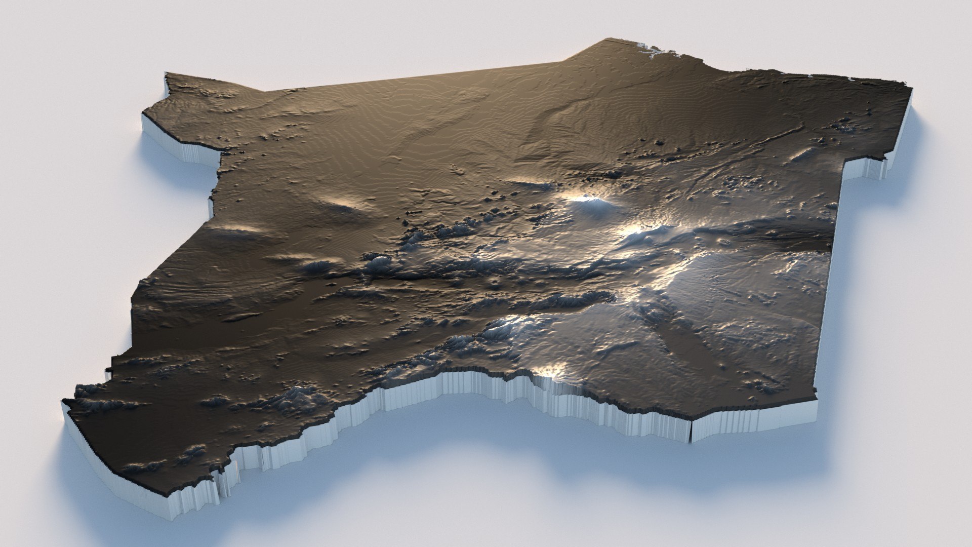 Kenya Terrain Map 3D - TurboSquid 2336215