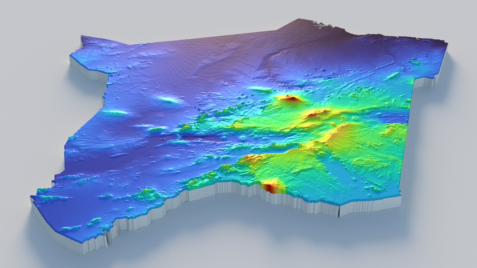 Kenya Terrain Map 3D - TurboSquid 2336215