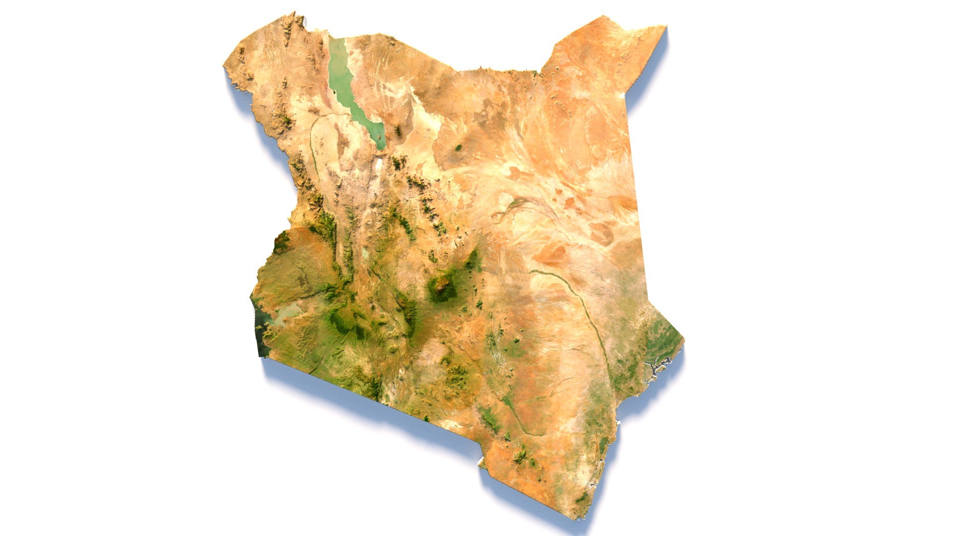 Kenya Terrain Map 3D - TurboSquid 2336215