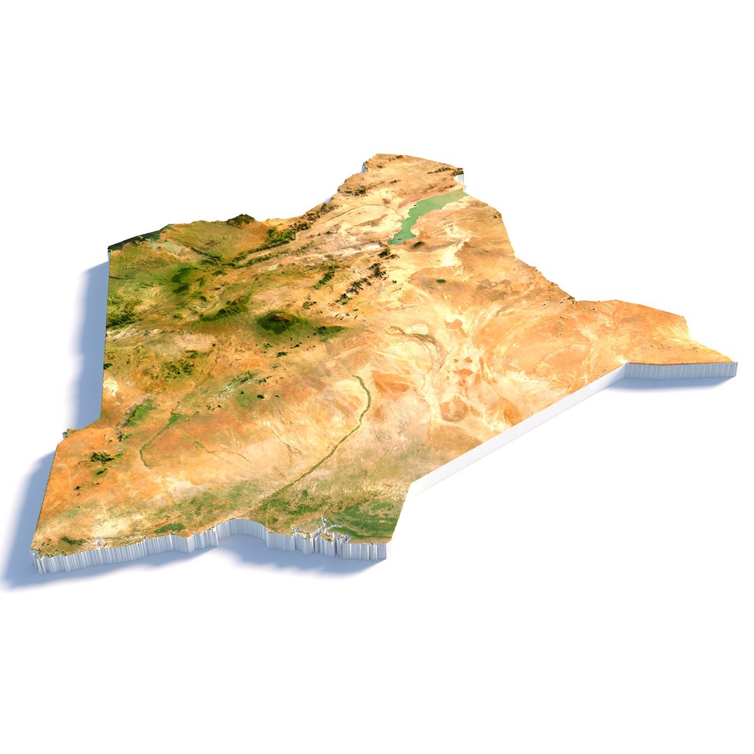 Kenya Terrain Map 3D - TurboSquid 2336215