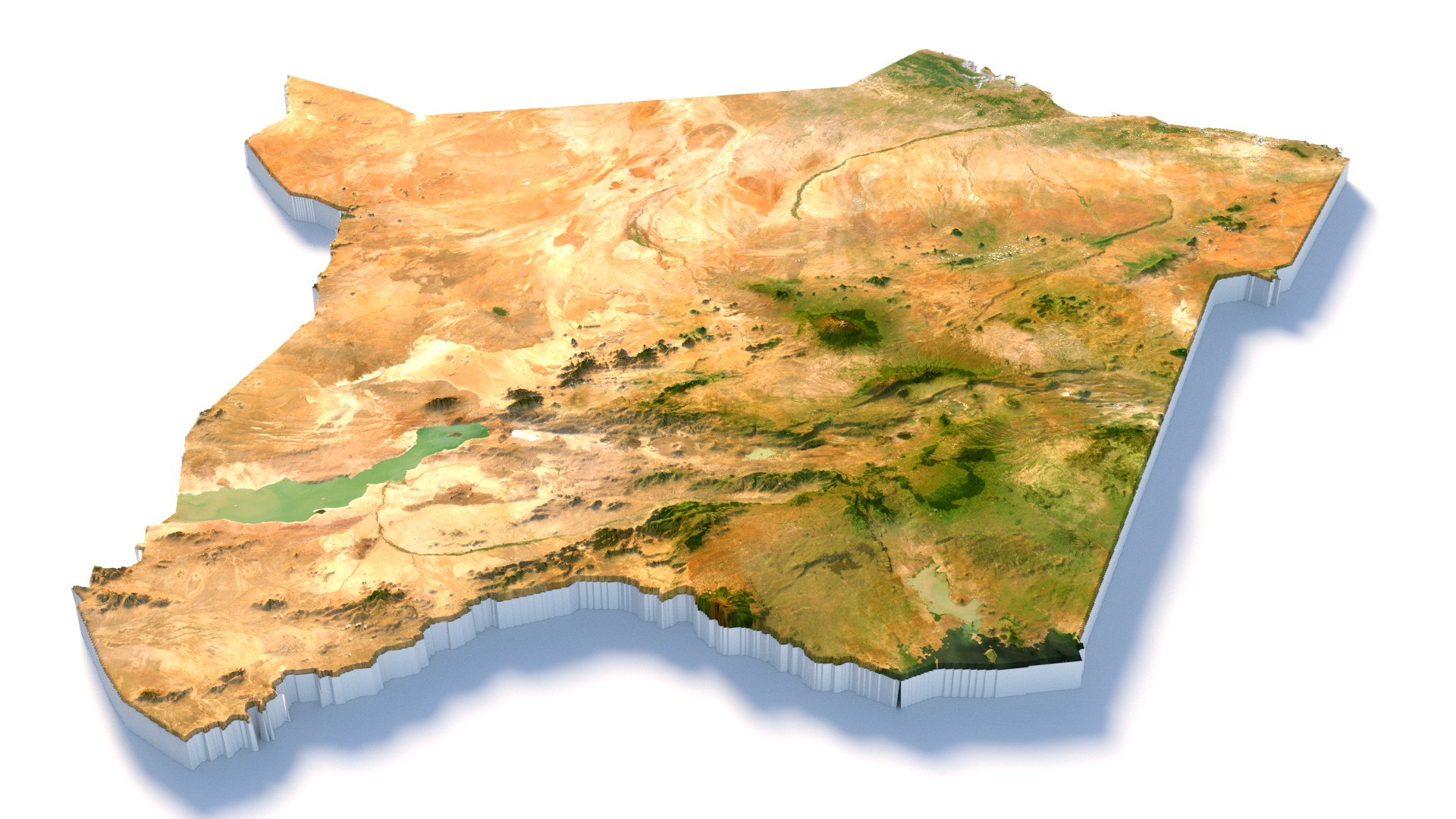 Kenya Terrain Map 3D - TurboSquid 2336215