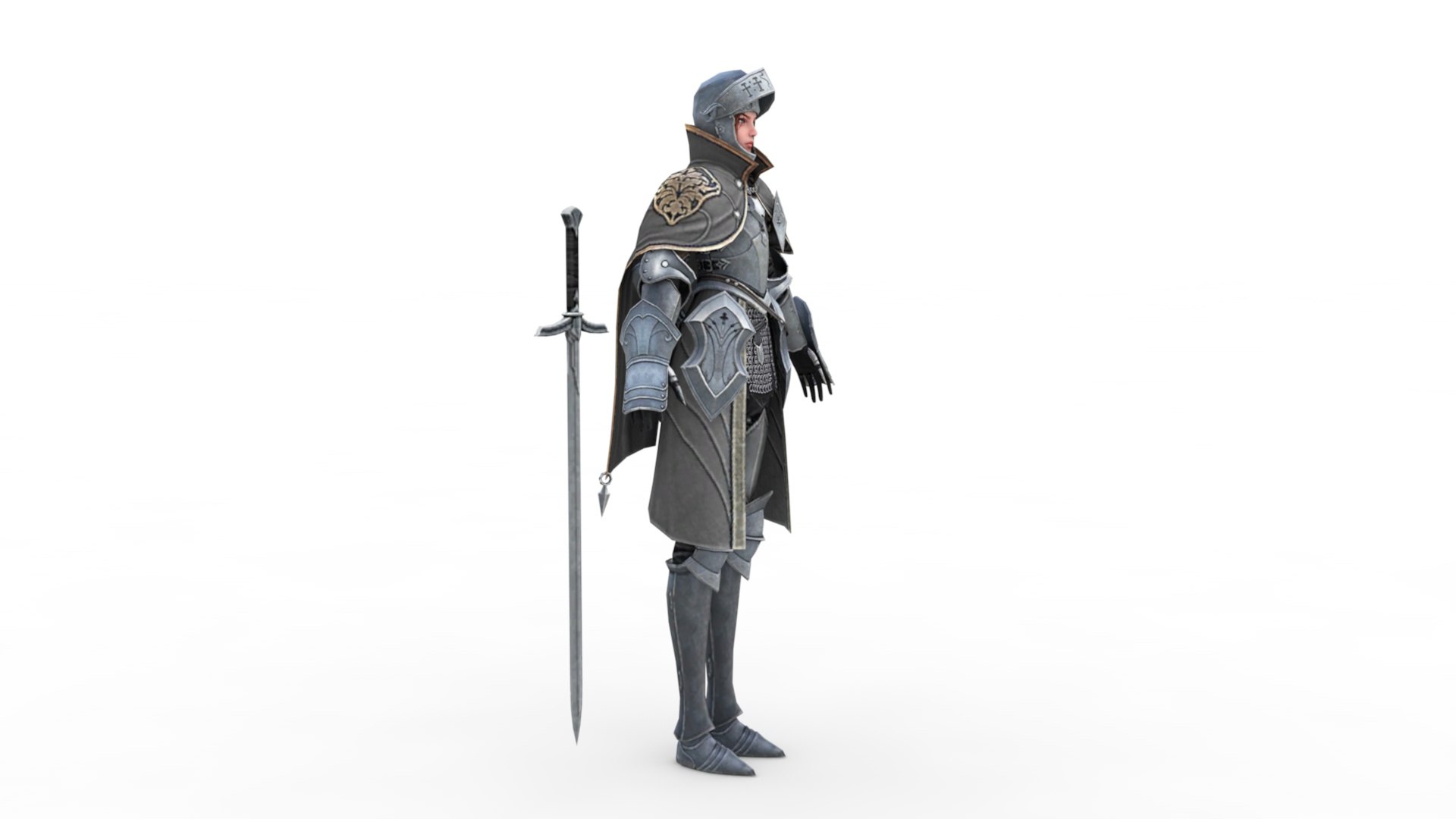 3D model Warrior human girl - TurboSquid 2013791