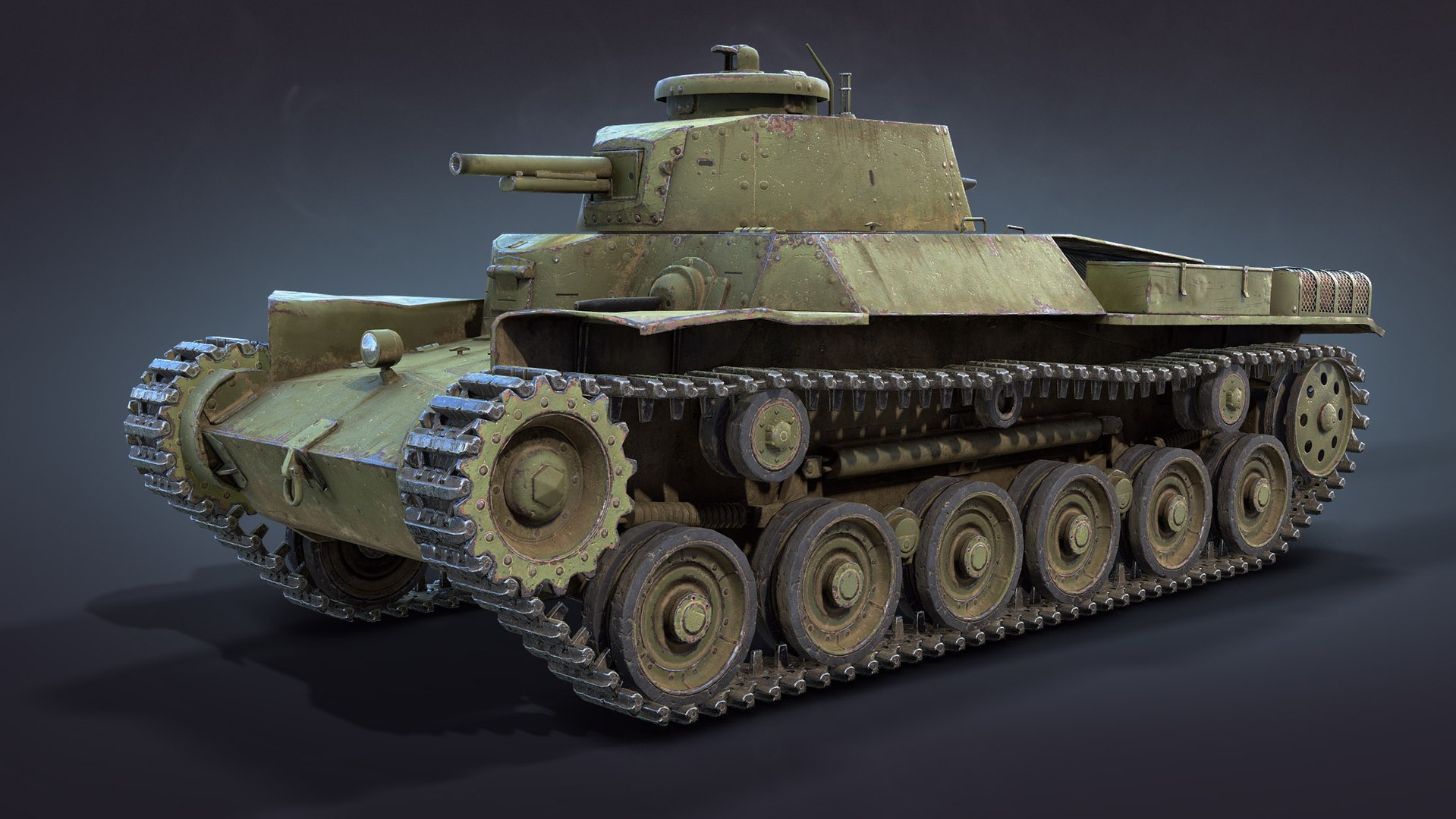 Type 97 Chi-ha 3D - TurboSquid 1678870