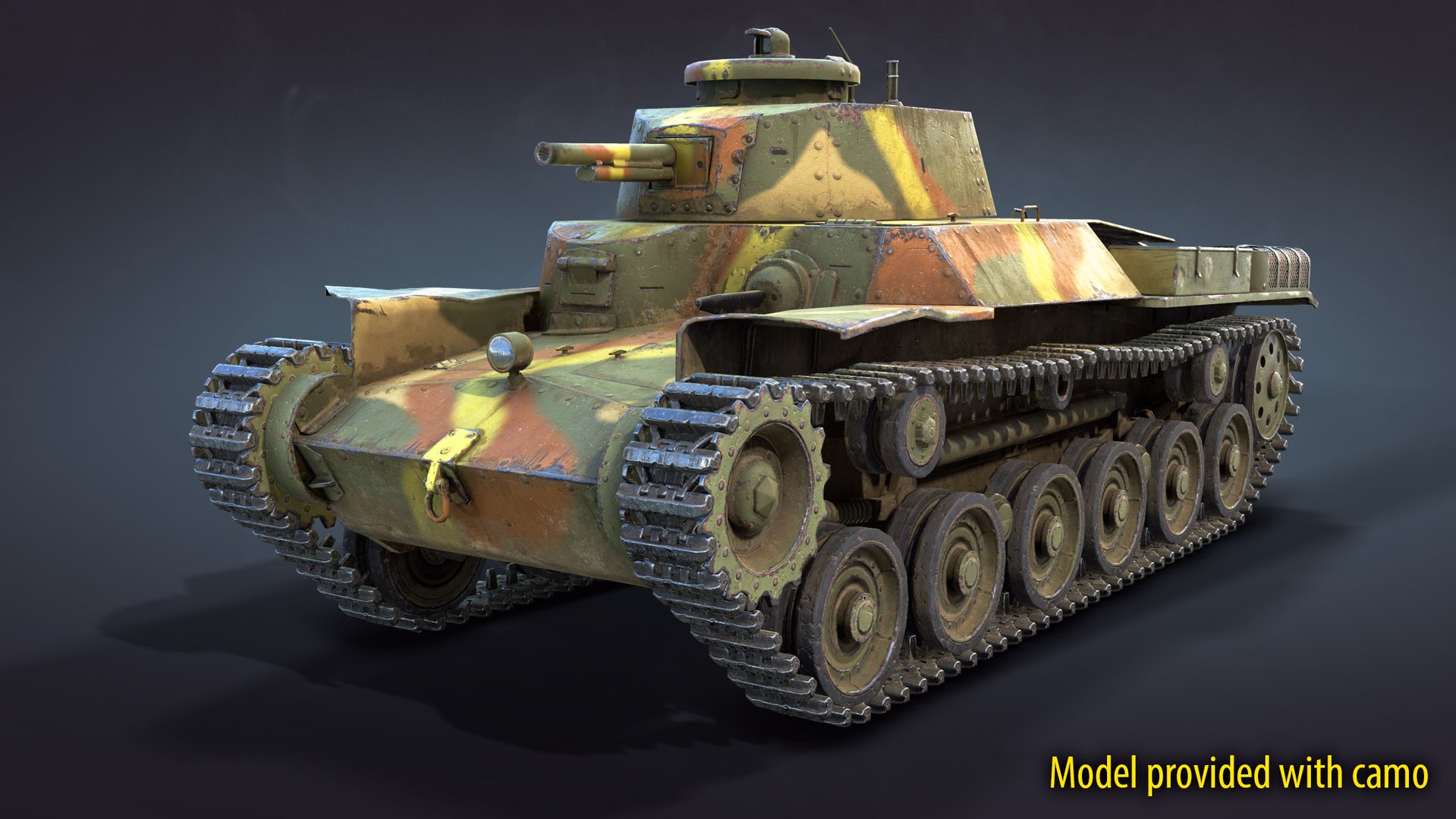 Type 97 Chi-ha 3D - TurboSquid 1678870