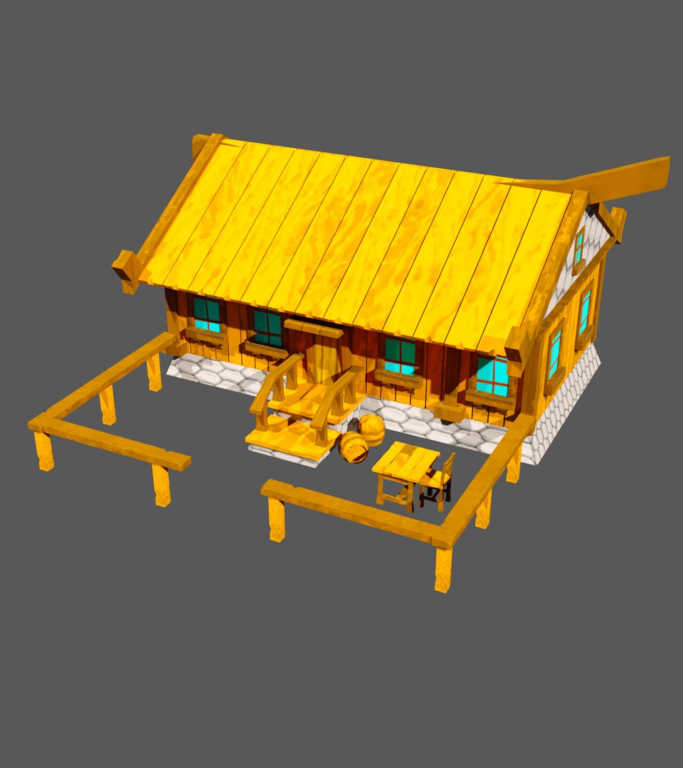 Tavern Stylized Low Poly Model - TurboSquid 2293662