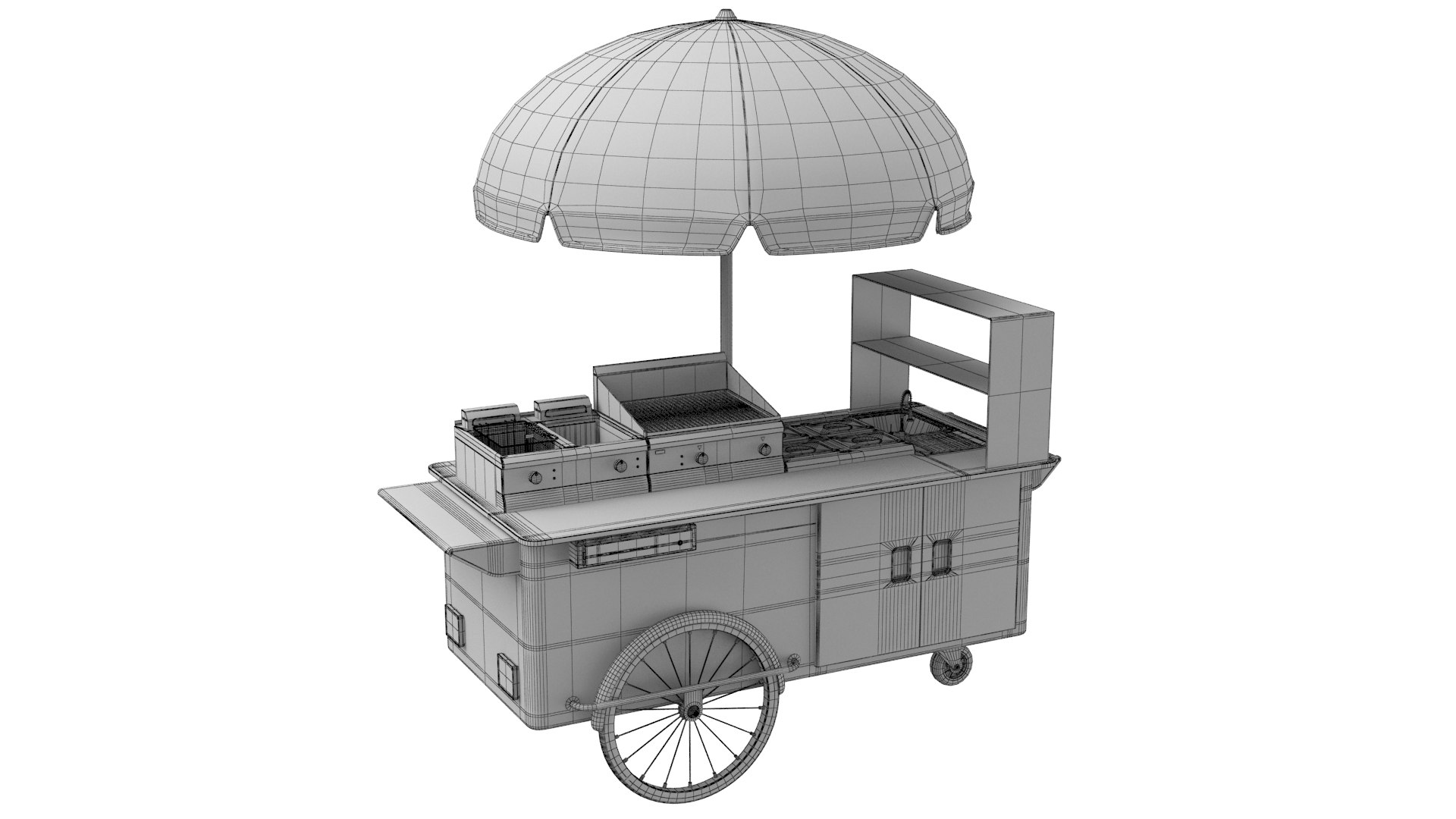 Food Cart 3D Model - TurboSquid 1512165