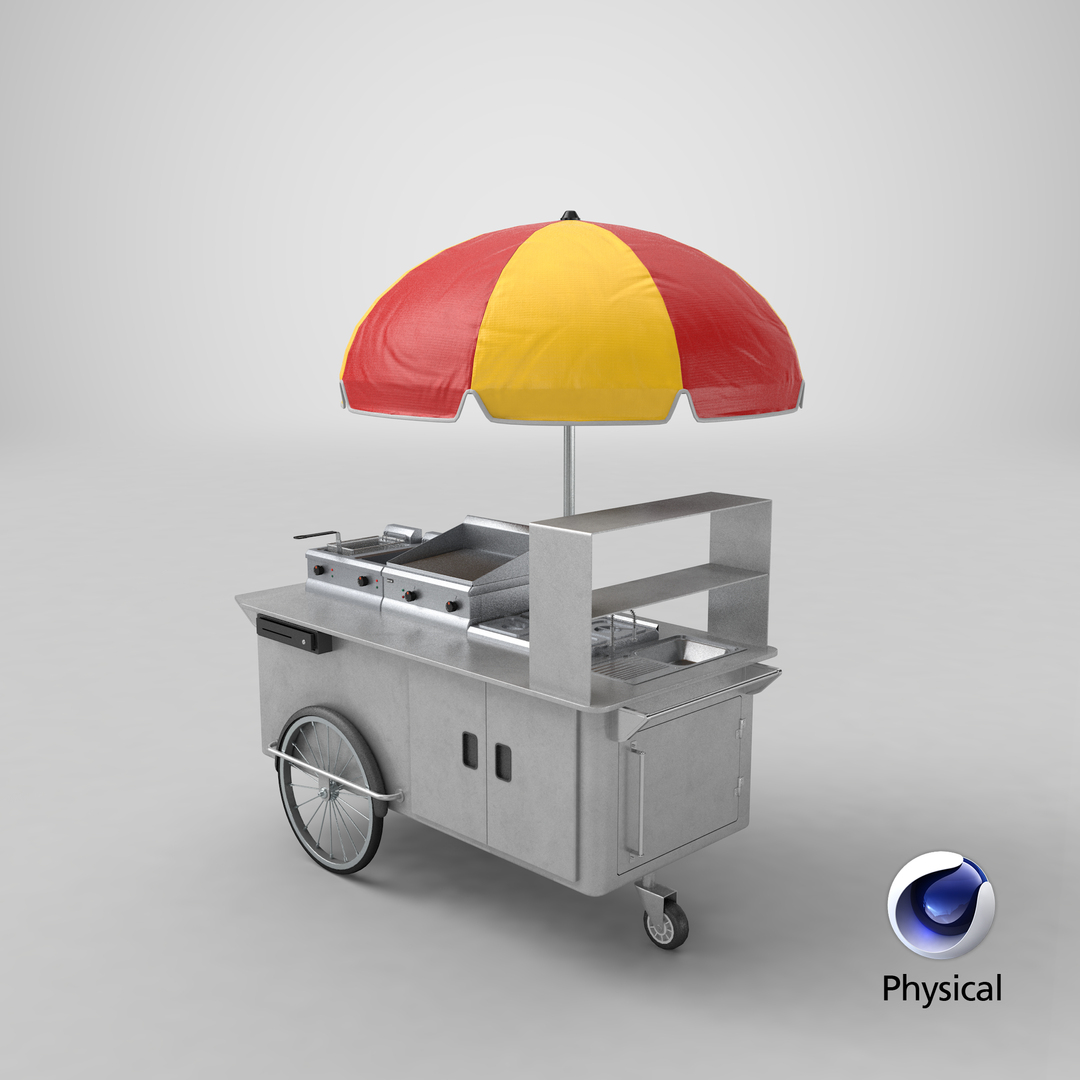 Food cart 3D model - TurboSquid 1512165