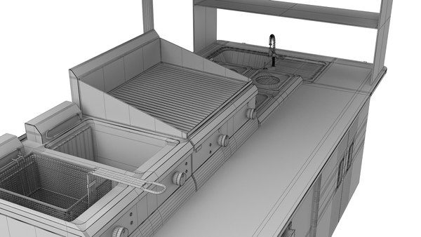 Food cart 3D model - TurboSquid 1512165