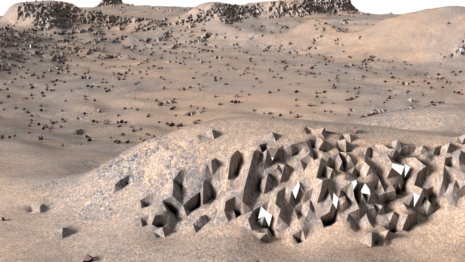 Landscape Rocky Terrain 3d Obj