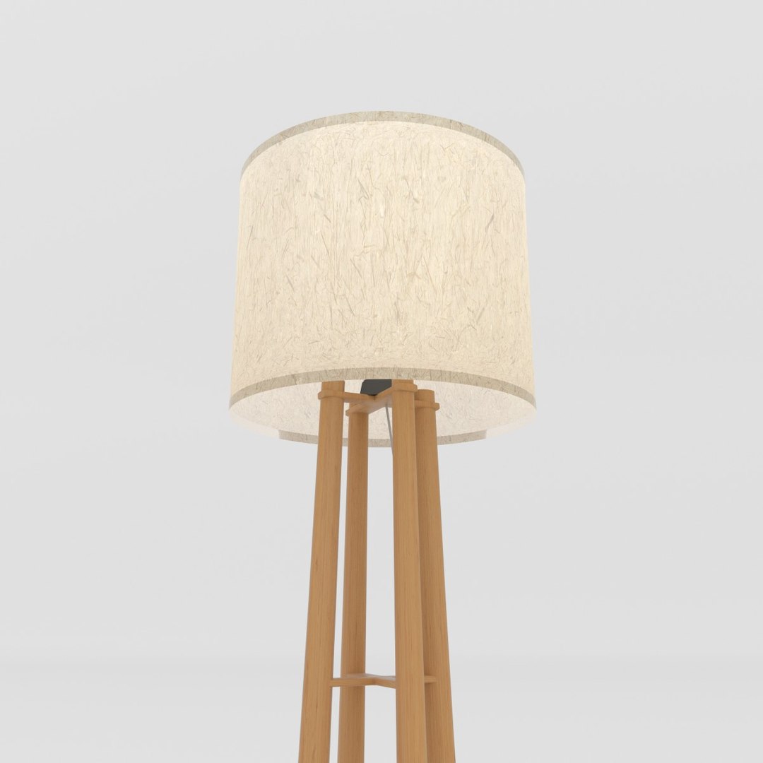 Wood Lamp Stand 3d Model