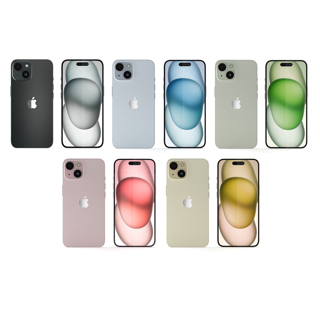 3D Apple IPhone 15 All Colors Model - TurboSquid 2129169