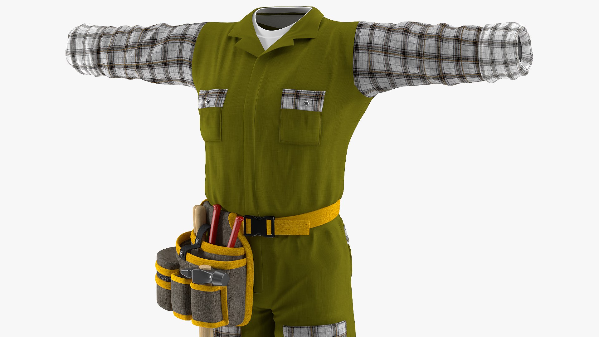 3D Carpenter Clothes Model - TurboSquid 1604516