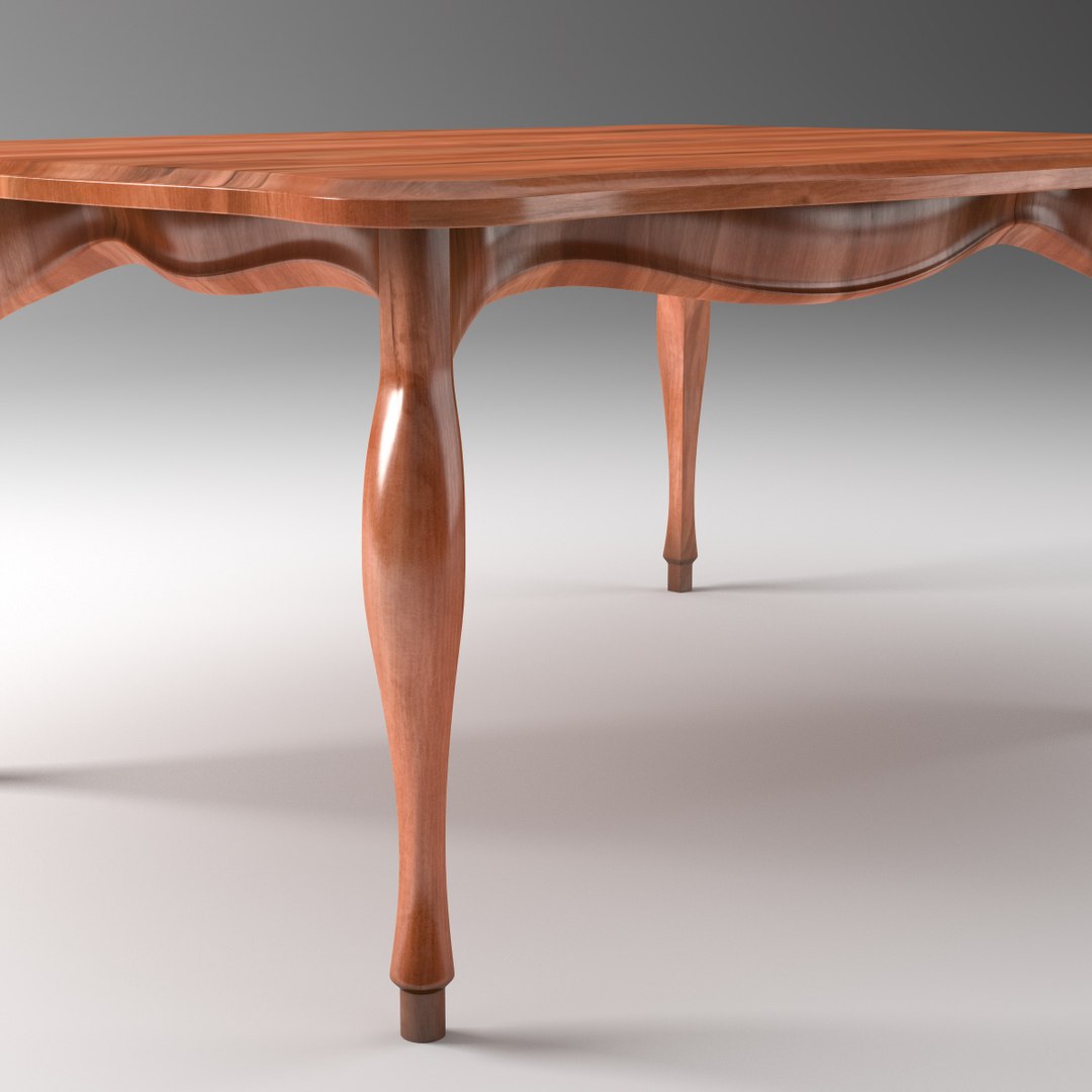 3ds Max Acrylic Table Classic Style