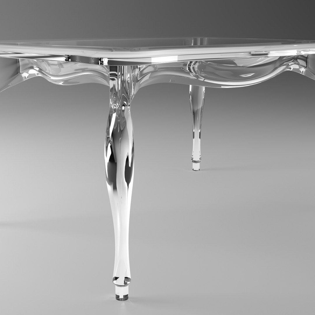 3ds Max Acrylic Table Classic Style