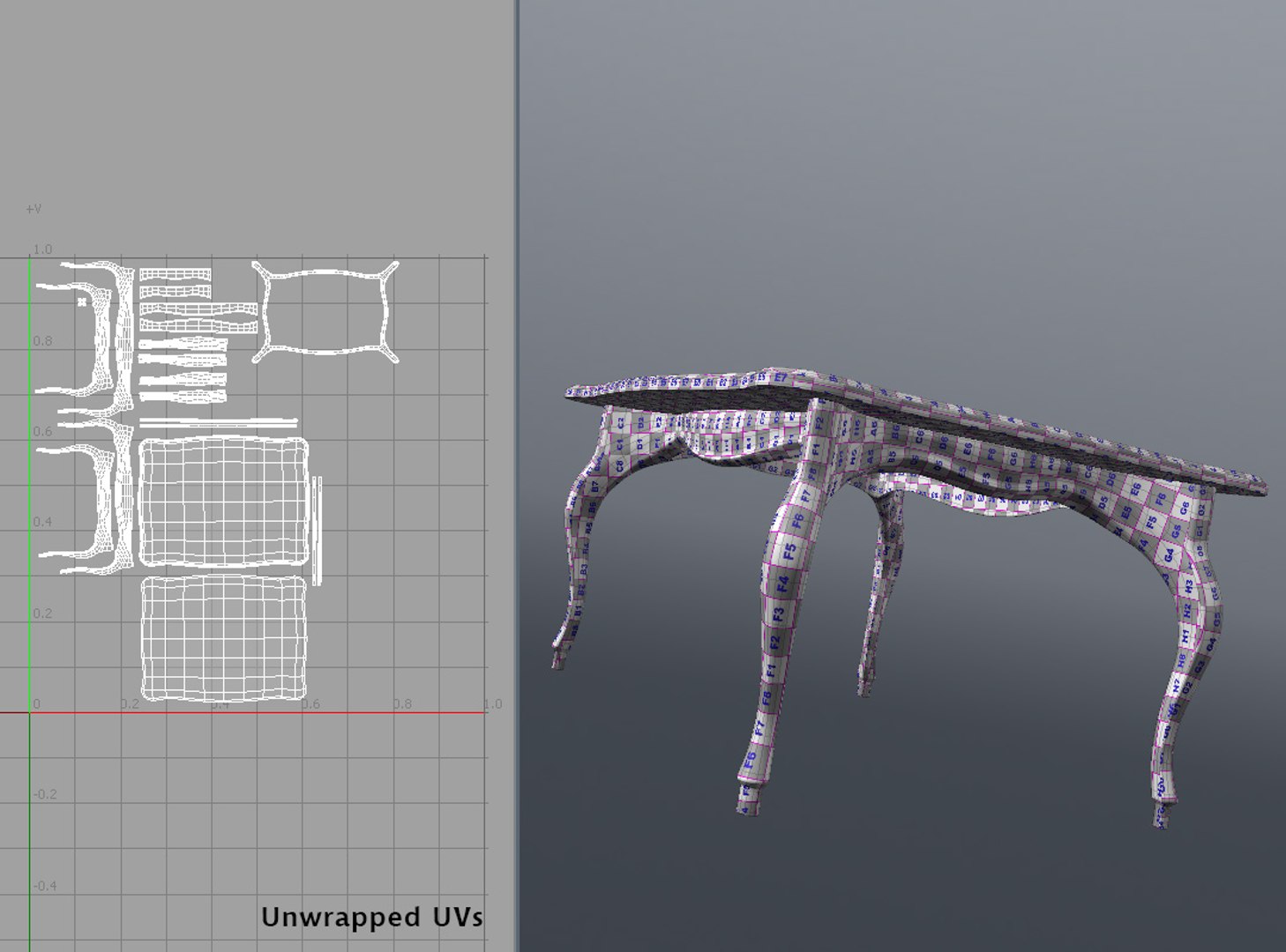 3ds Max Acrylic Table Classic Style