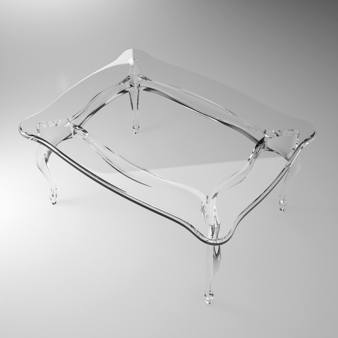 3ds Max Acrylic Table Classic Style