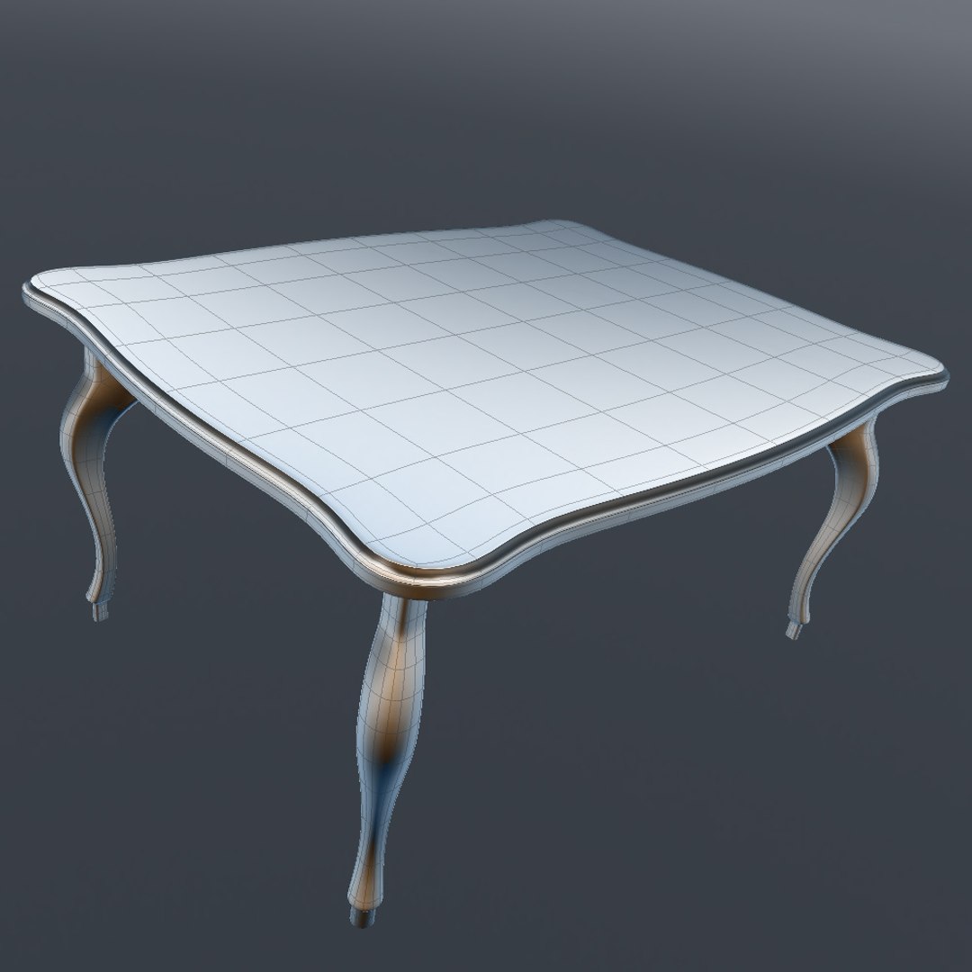 3ds Max Acrylic Table Classic Style