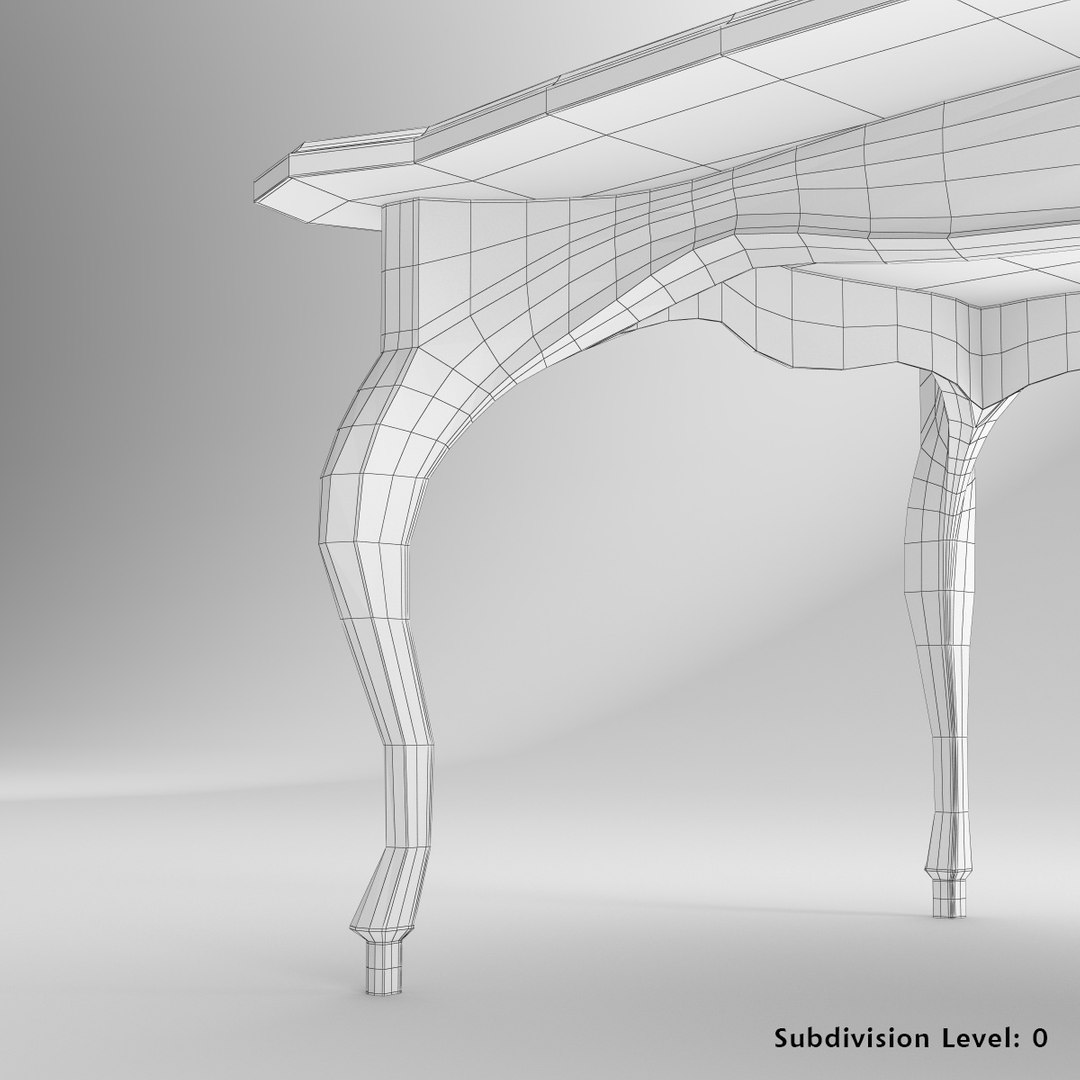 3ds Max Acrylic Table Classic Style