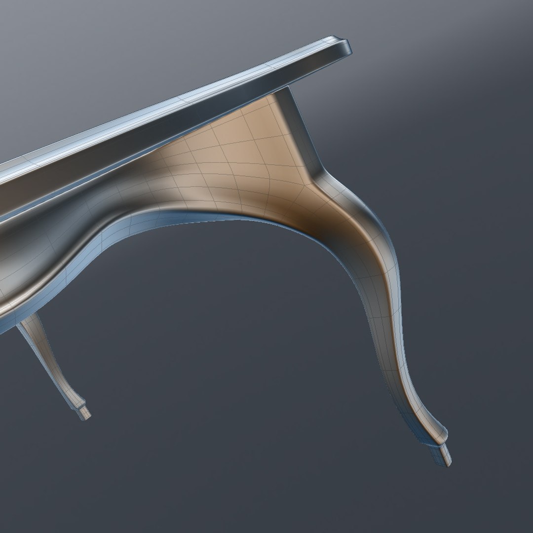3ds Max Acrylic Table Classic Style