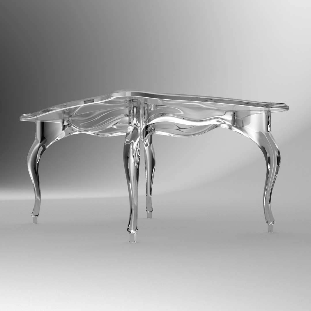 3ds Max Acrylic Table Classic Style