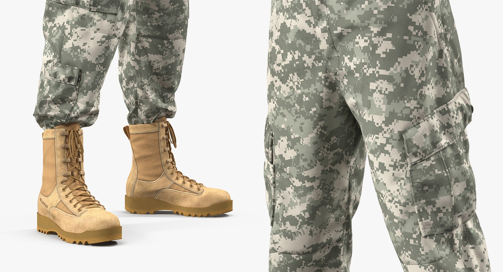 Army Acu Pants Boots 3D - TurboSquid 1416876