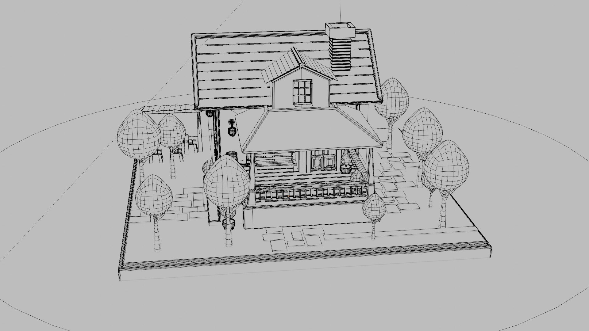 3D Stylized Night House Model - TurboSquid 2201425