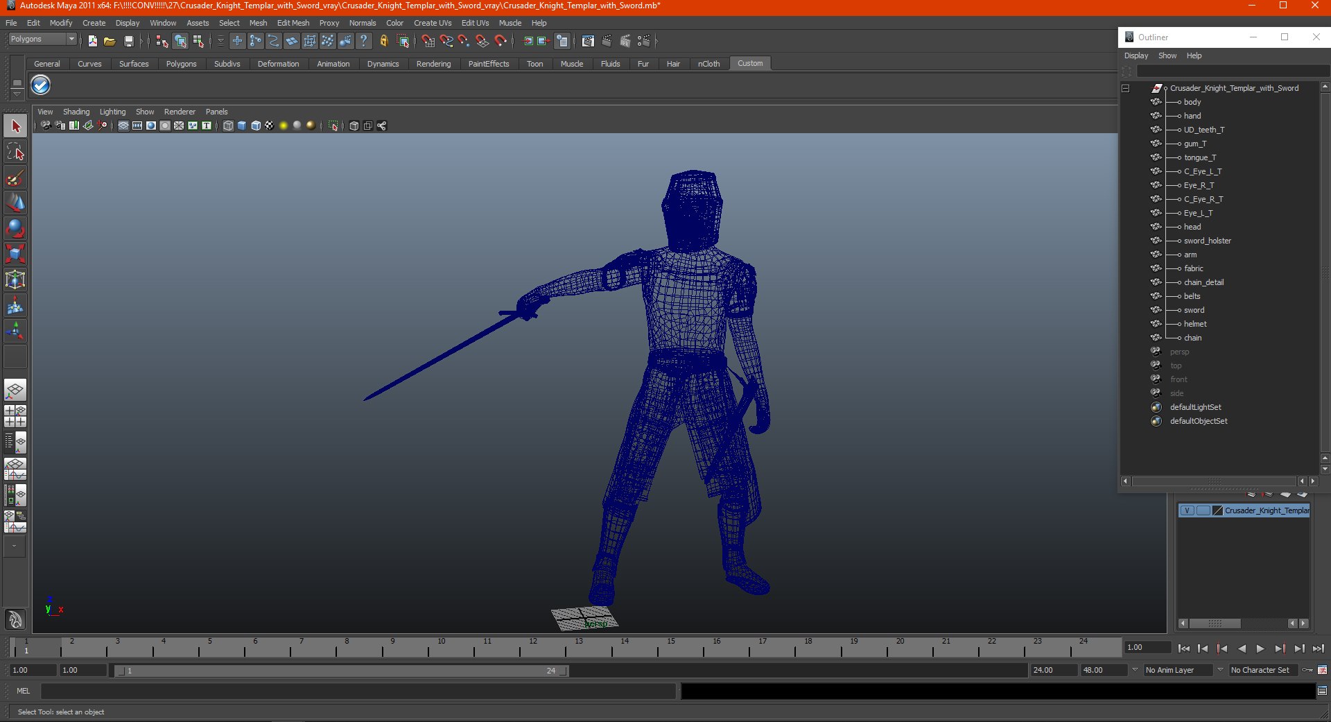 Crusader knight templar sword model - TurboSquid 1509505