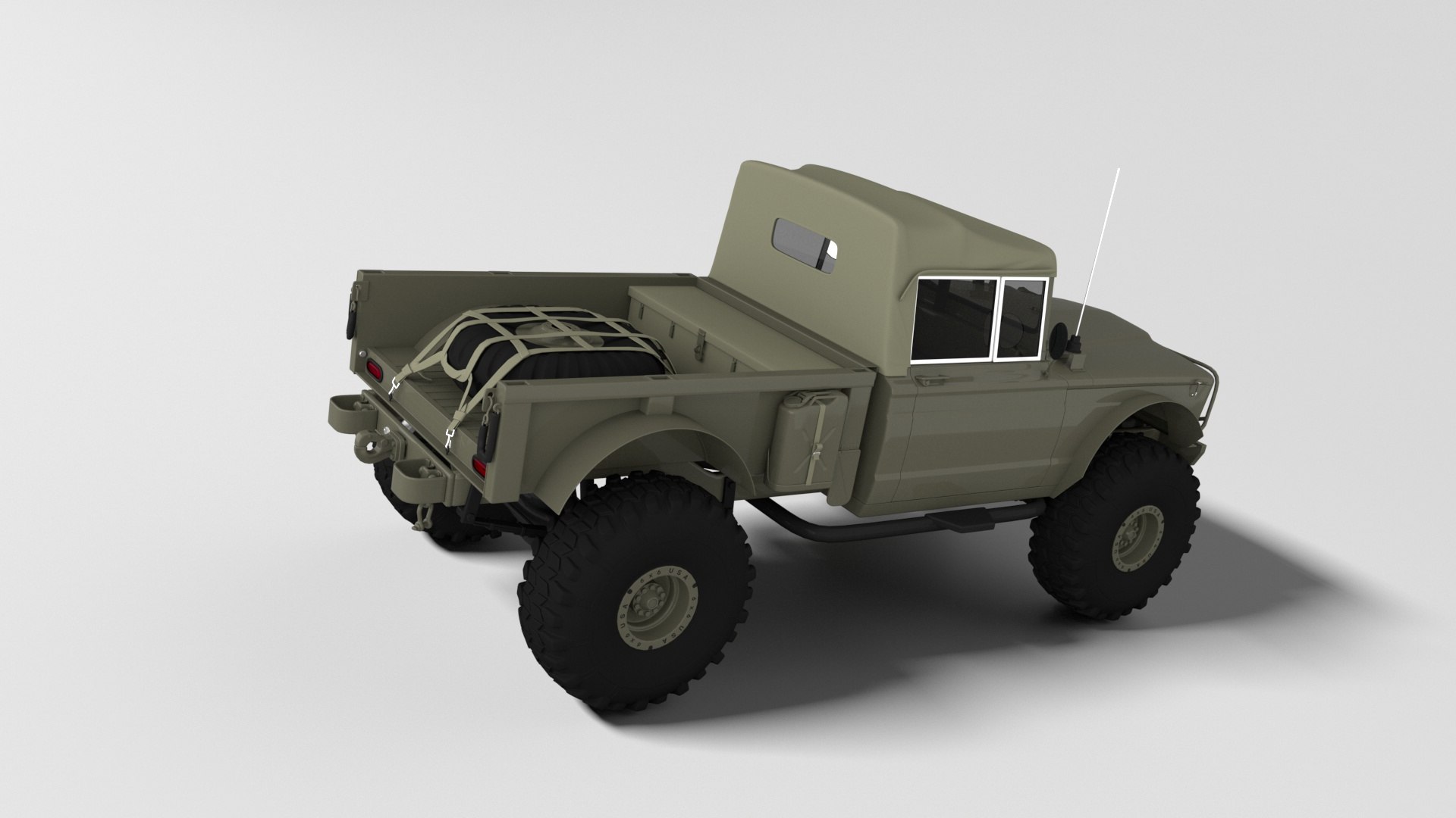 3D Jeep Kaiser M715 Five Quarter Rastrojero M715 Kia KM450 - TurboSquid 2346040