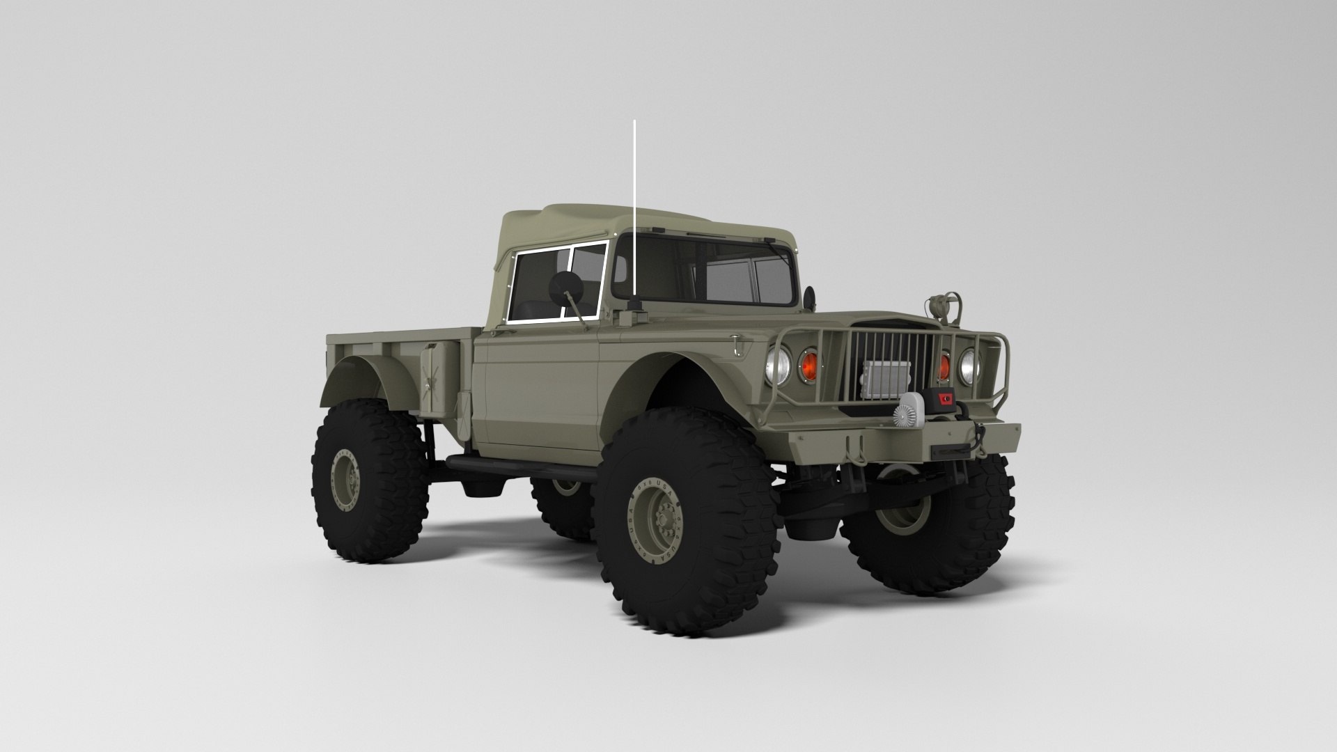 3D Jeep Kaiser M715 Five Quarter Rastrojero M715 Kia KM450 - TurboSquid 2346040