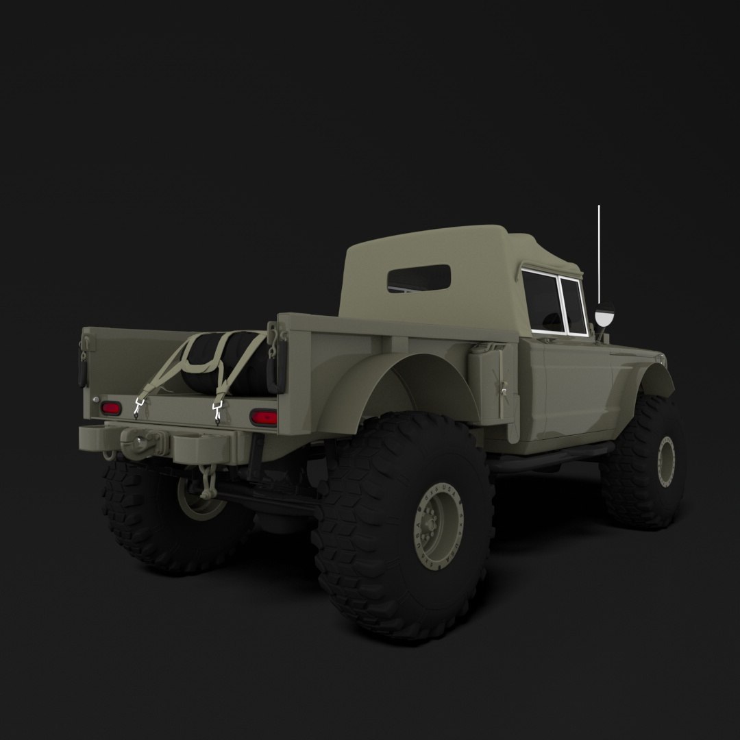 3D Jeep Kaiser M715 Five Quarter Rastrojero M715 Kia KM450 - TurboSquid 2346040