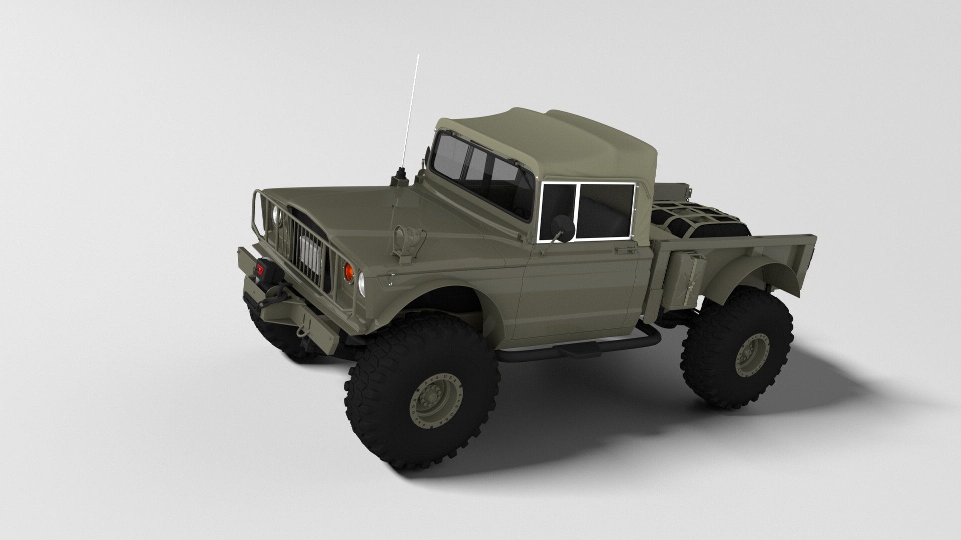 3D Jeep Kaiser M715 Five Quarter Rastrojero M715 Kia KM450 - TurboSquid 2346040