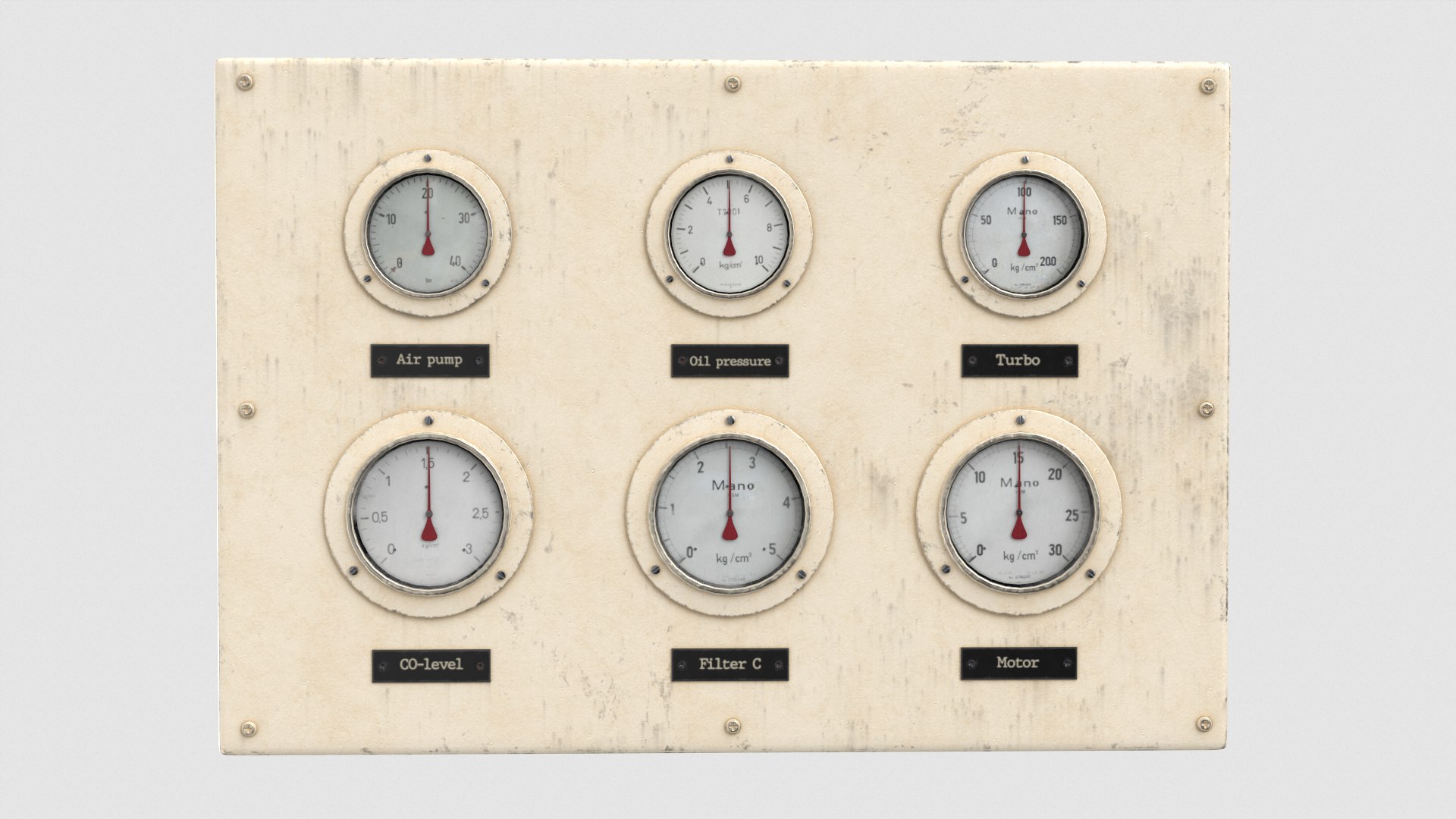 3D Gauge Panel - TurboSquid 1724834