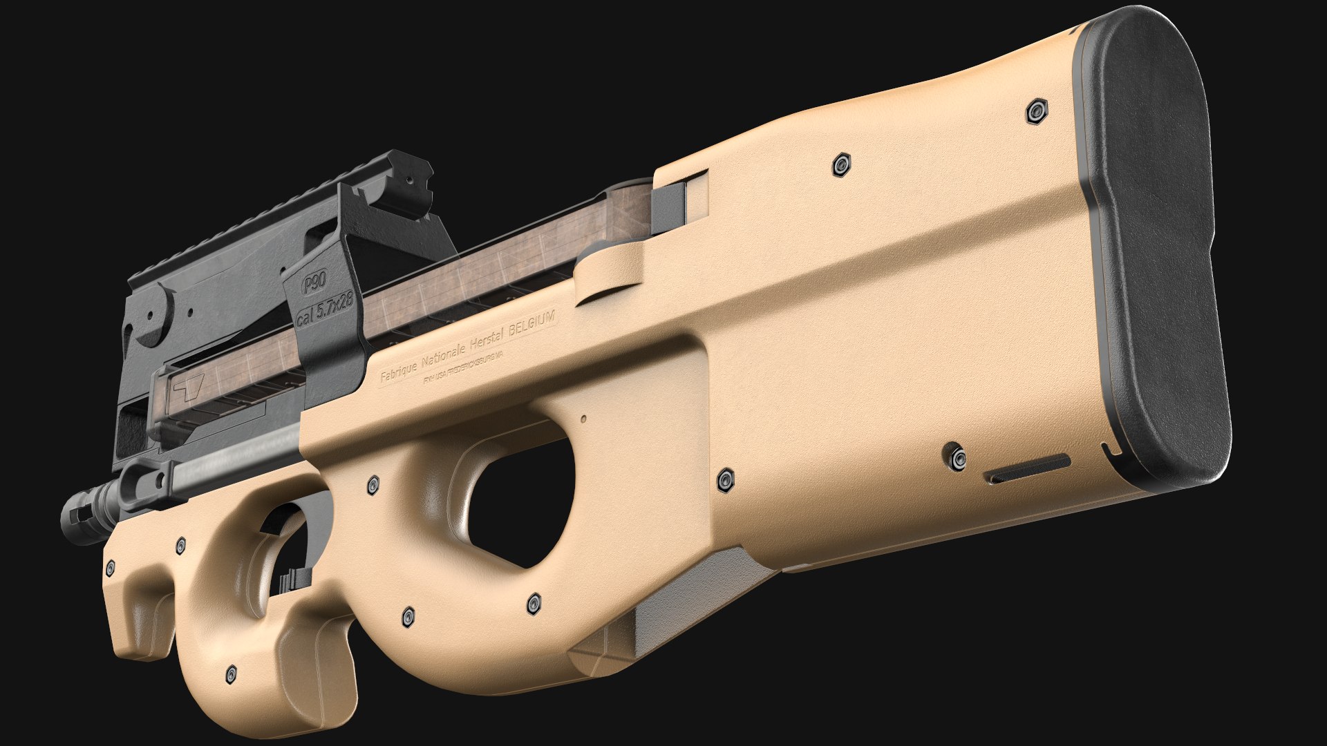 3D FN P90 Game Ready Model - TurboSquid 1802414