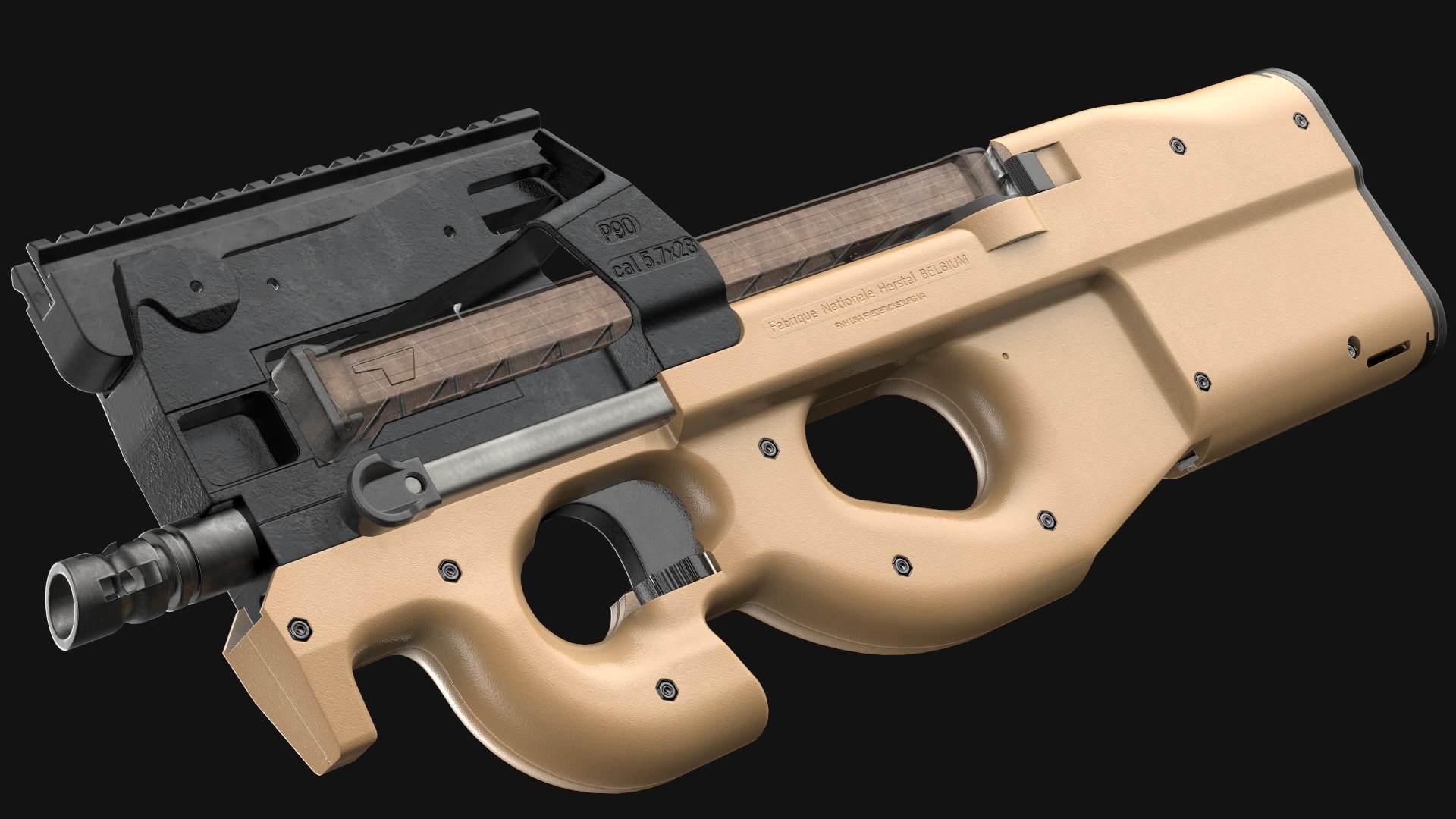 3D FN P90 Game Ready Model - TurboSquid 1802414