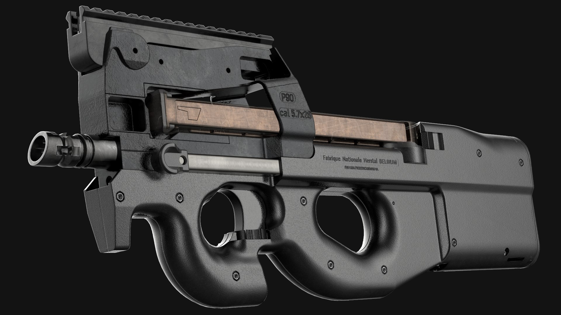 3D FN P90 Game Ready Model - TurboSquid 1802414